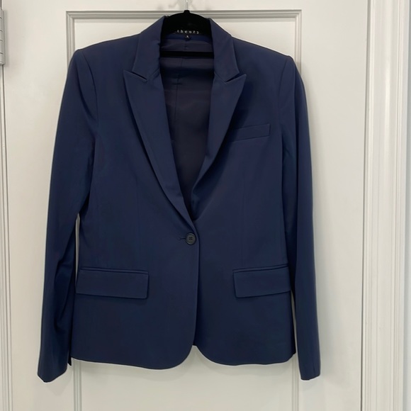 Theory | Jackets & Coats | Theory Navy Singlebutton Blazer | Poshmark